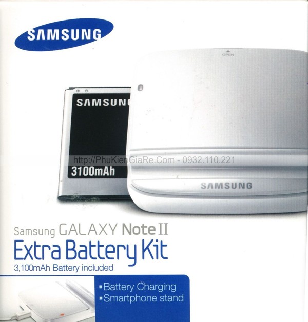 Samsung Galaxy Note 2 Extra Battery Kit (Combo pin và dock Note 2)