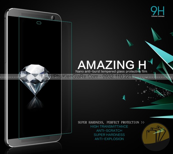 Dán cường lực 9H cho HTC E9+/E9 Plus hiệu Nillkin